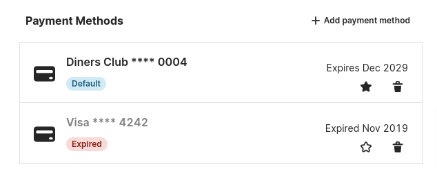 Manage payment methods | CircuitHub Changelog